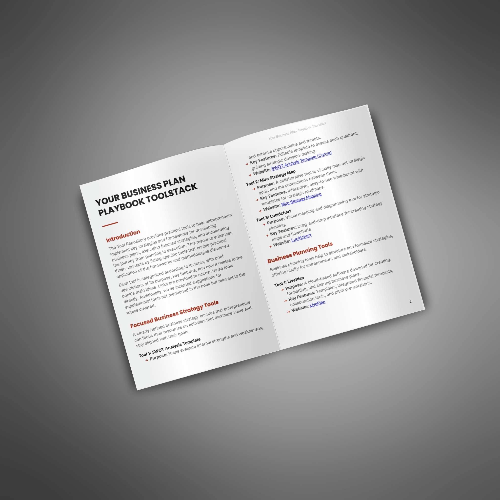 Your Business Plan Playbook - Toolstack | Entrepedia